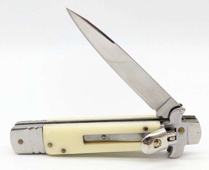 Unmarked Lever Lock Stiletto Switchblade Knife - Kraft Auction Service, LLC