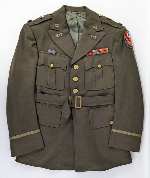WWII US Army Lieutenant Colonel Dress Jacket w/ Pins & Ribbons - Kraft ...