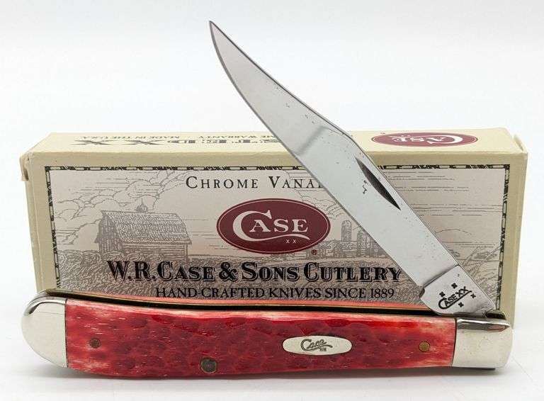 2005 Case XX Red Bone Slimline Trapper 61048 w/ Box - Kraft Auction ...