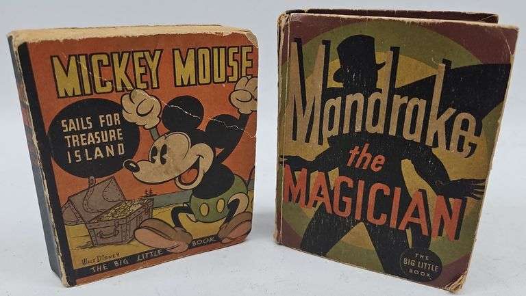 (AN) Vintage Mickey Mouse & Mandrake the Magician Miniature Books ...