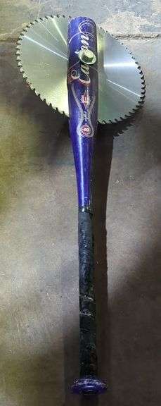 (AF) Hand-Made Zombie Killer weapon. Approx 27" tall. (Metal bat ...