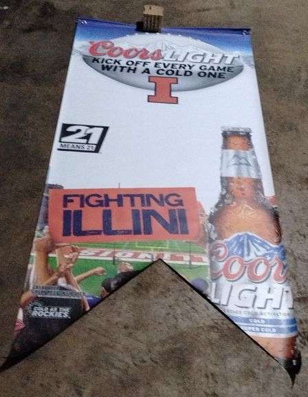 (QR) Coors Light Banner 60" X 28" - Kraft Auction Service, LLC