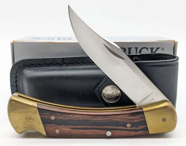 Buck 110 Classic Lock Back Folding Knife w/ Box & Sheath - Kraft ...
