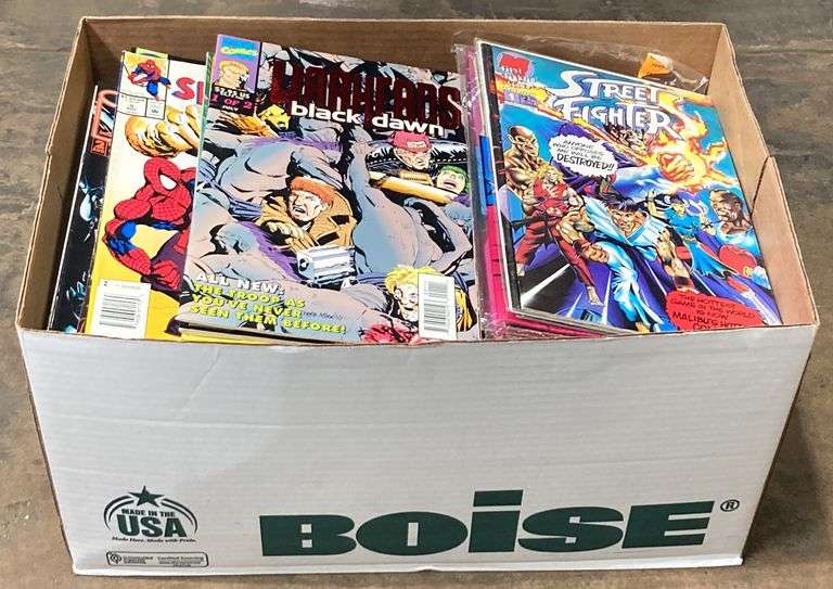 (JT) Box of 100+ Various Comics Including Malibu Street Fighter, Marvel ...