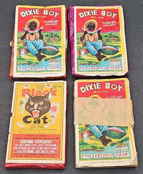 (N) Lot Of Vintage Black Americana "Dixie Boy Brand" Firecrackers With ...