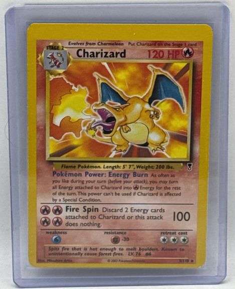 (JT) Pokémon TCG Charizard Base Set Trading Card 3/110 - Kraft Auction ...