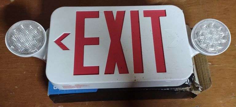 Compass CE Series LED Emergency Exit Sign - Kraft Auction Service, LLC