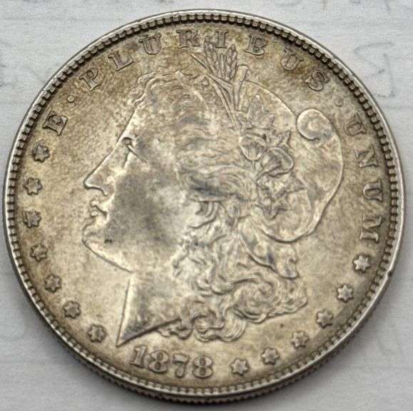 (PQ) Silver 1878 Morgan One Dollar Coin - Kraft Auction Service, LLC