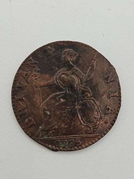 (A) 1775 King George III British Colonial Half-Penny - Kraft Auction ...