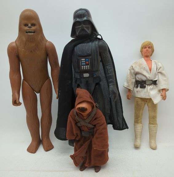 (J) Star Wars Characters. Chewbacca, Jawa, Darth Vader & Vtg Luke ...