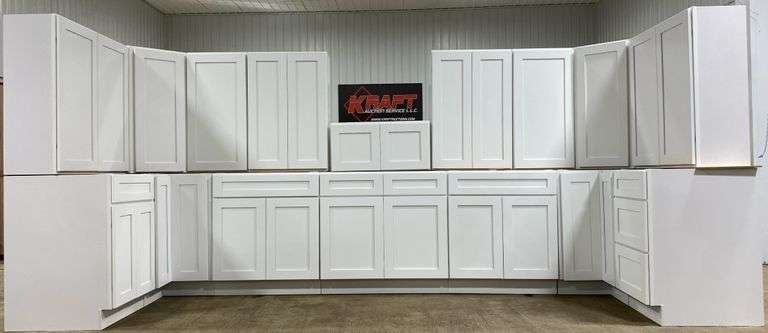 ARCADIA WHITE Premium Kitchen Cabinets - Kraft Auction Service, LLC