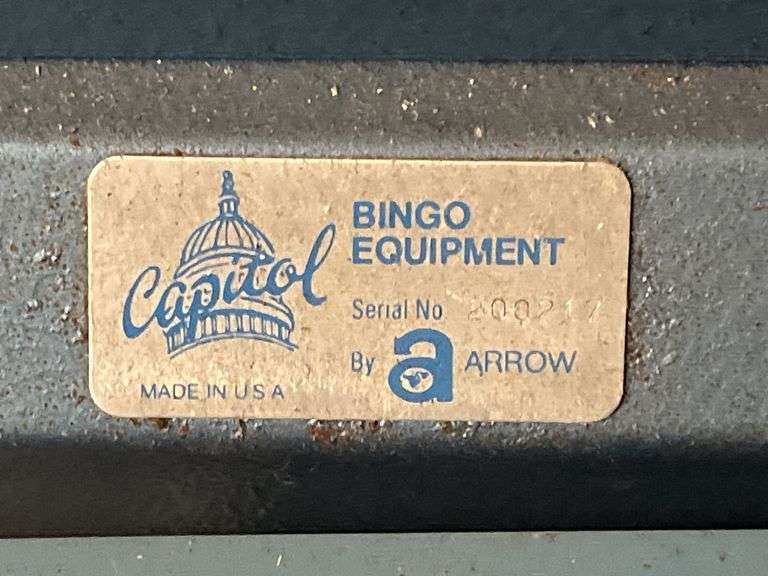 Bingo Machine w/ Light Up Board - Kraft Auction Service, LLC
