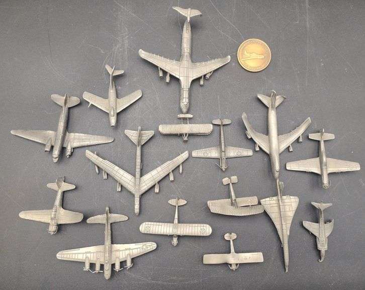 (W) Pewter Jet/Airplane Models w/ Brass AMA Commemorative Coin - Kraft ...