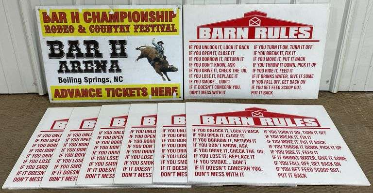 (KK) Lot: (8) 18”x24” Corrugated Cardboard Signs - Kraft Auction ...