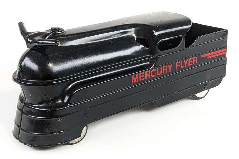Restored Steelcraft Mercury Flyer Ride On Train Engine - Kraft Auction ...