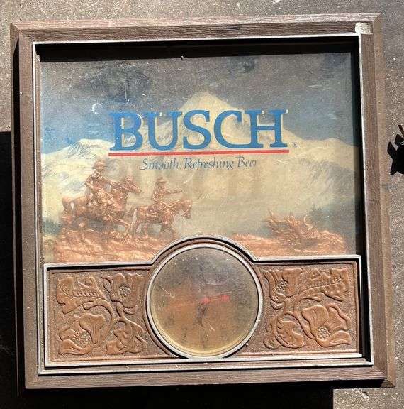 Busch Light-Up Wall-Mounted Clock - Kraft Auction Service, LLC