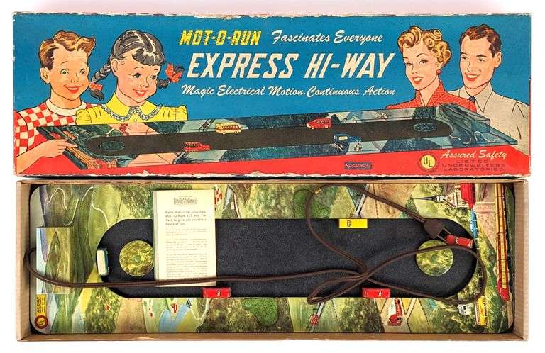 Mot-O-Run Express Hi-Way w/ Magic Electrical Motion In Original Box ...
