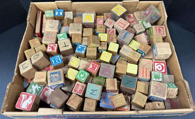 (O) Vintage Wooden Blocks. - Kraft Auction Service, LLC