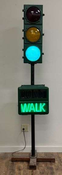 Custom Made Marbelite Traffic Light Winko-Matic Signal Walk/Don't Walk ...