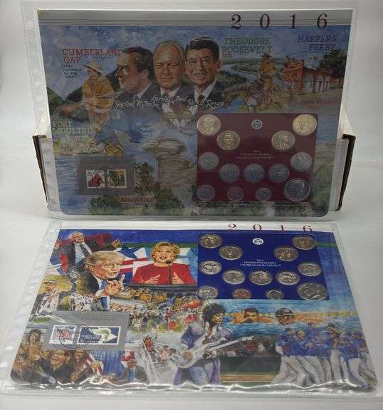 (JJ) 2016 P/D Uncirculated Mint Sets Postal Commemorative Society Coins ...
