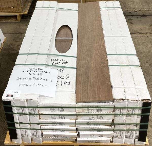 Florim Tile NATIVE CHESTNUT 8x48 Ceramic Tile - Kraft Auction Service, LLC