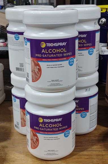 Techspray Alcohol Pre-Saturated Wipes - Kraft Auction Service, LLC