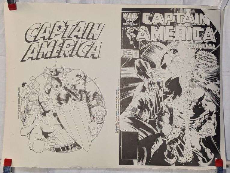 (DD) Marvel posters of Captain America comic covers (24"x17.5")(4 ...