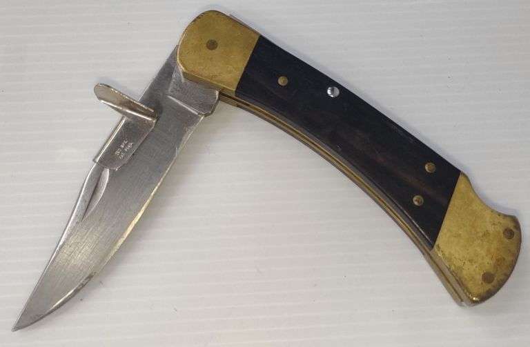 (AS) Buck Folding Hunting Lock Back Pocket Knife - Kraft Auction ...
