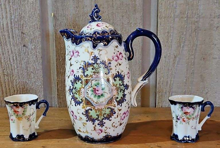 Ceramic Flower Print Tea Set. - Kraft Auction Service, LLC