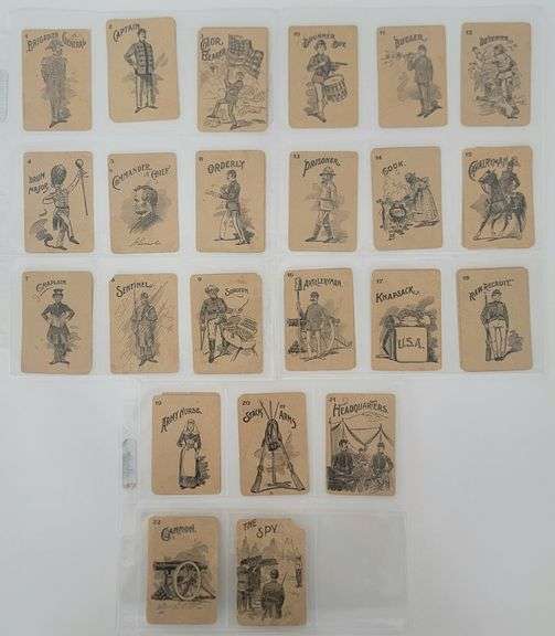 37 Pc. Original Civil War Card Game - Kraft Auction Service, LLC