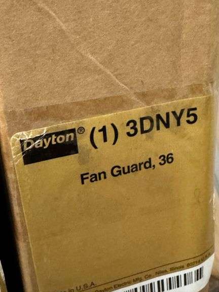 DAYTON Fan Guard for 36in Fan Dia, 5/8 in Hole Dia - Kraft Auction ...