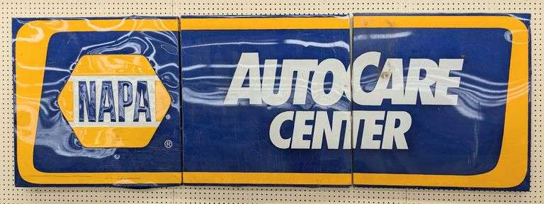 8-1/2ft SST NAPA Auto Center Embossed Sign - Kraft Auction Service, LLC