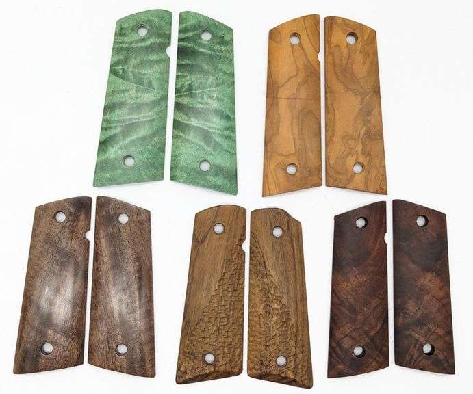 (5) Custom Wood 1911 Full Size Grips - Kraft Auction Service, LLC