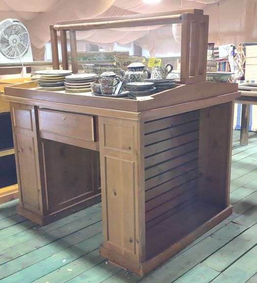 Wood Double Sided Cabinet/Display Case - Kraft Auction Service, LLC