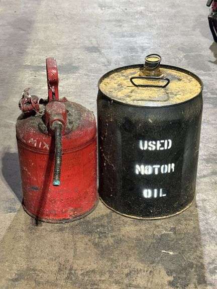 (L) 2 vintage Old Gas Cans - Kraft Auction Service, LLC