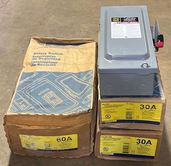 (Q) Square D Safety Switch’s 60A and 30A boxes - Kraft Auction Service, LLC