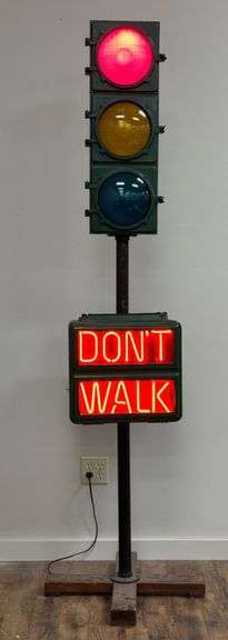 Custom Made Marbelite Traffic Light Winko-Matic Signal Walk/Don't Walk ...