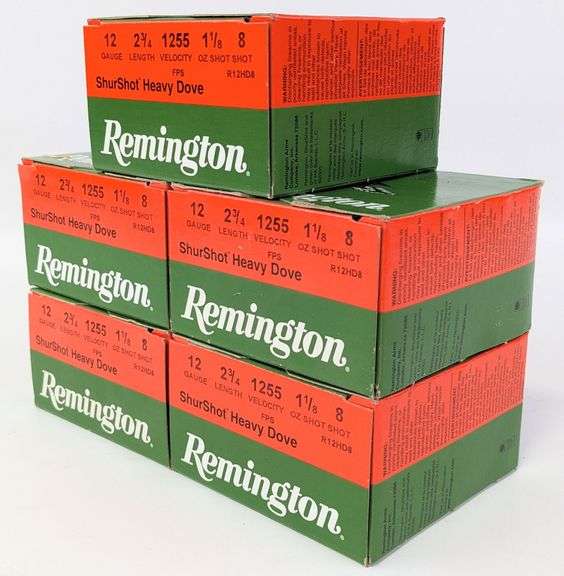 125 Rnd Remington 12 Ga 2-3/4in 1-1/8oz 8 Shot Shotgun Shells - Kraft ...