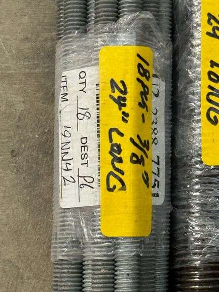 Various Size Threaded Steel Rods, Rebar - Kraft Auction Service, LLC