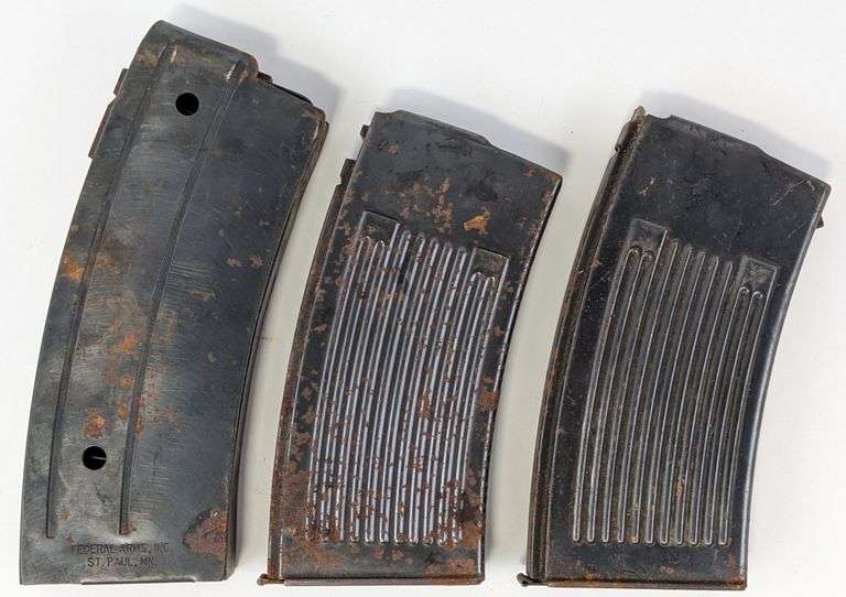 (2) 25 Rnd & (1) 30 Rnd Egyptian Hakim Magazines - Kraft Auction ...