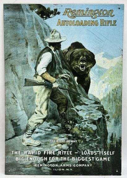 Remington Rifles Metal Sign - Kraft Auction Service, LLC