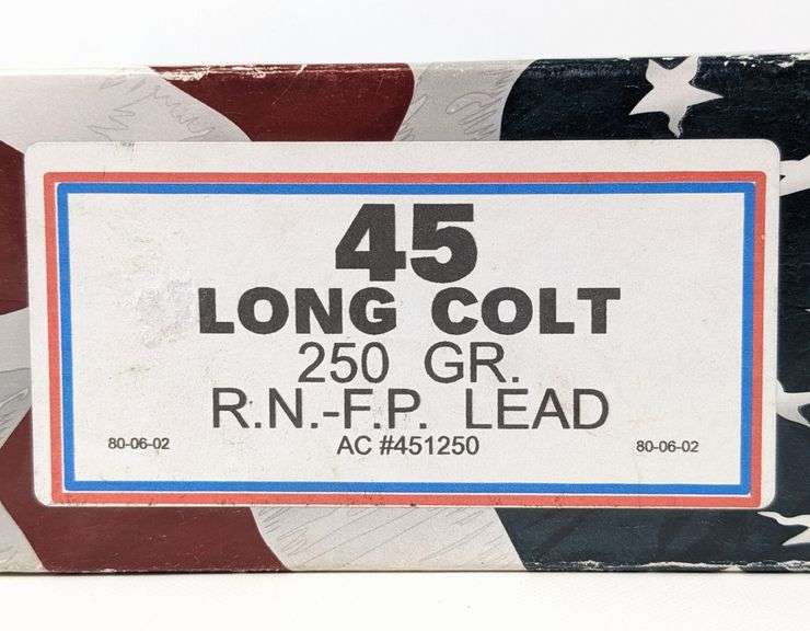 50 Rnd Professionally Reloaded .45 Long Colt Soft Point Cartridges ...