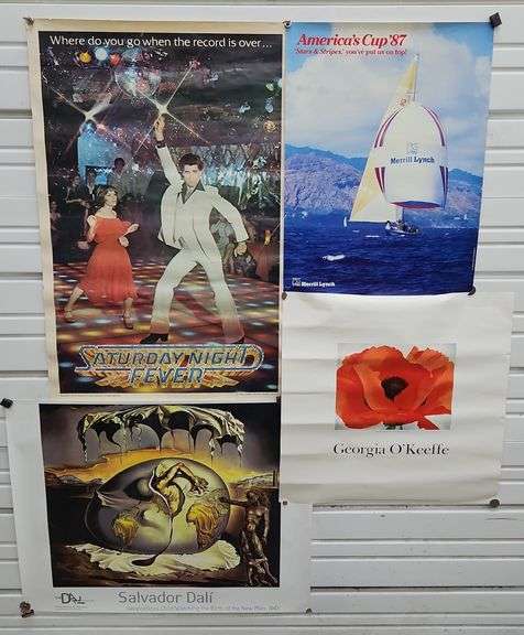 (AN) Collection of 4 Posters including Salvador Dali, America's Cup '87 ...