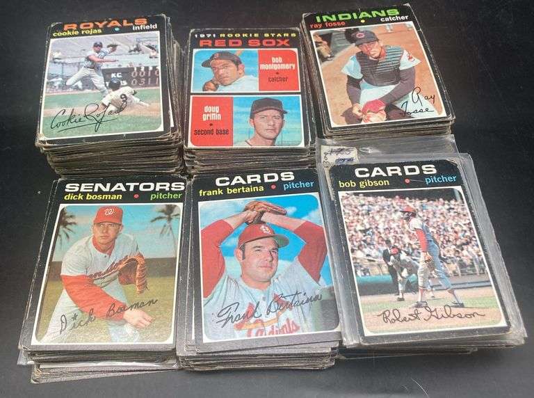 (P) Topps 1971 baseball collector cards - Kraft Auction Service, LLC