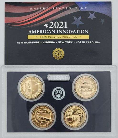 2021 US Mint American Innovation $1 Coin Reverse Proof Set - Kraft ...