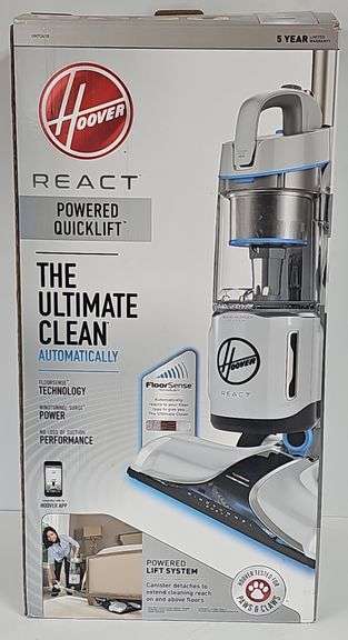 (R) Hoover React Vacuum, Powered Quicklift, With FloorSense - Kraft Auction Service, LLC