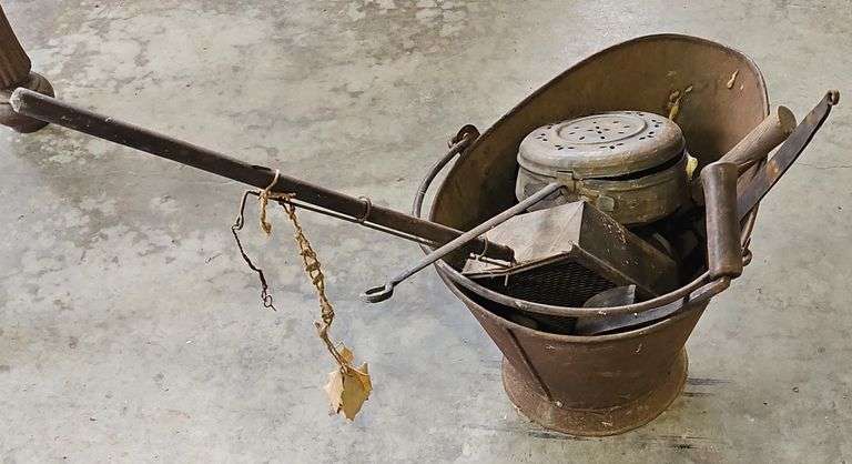 Coal Scuttle, Vintage Fireplace Popcorn Popper, Antique Copper and ...