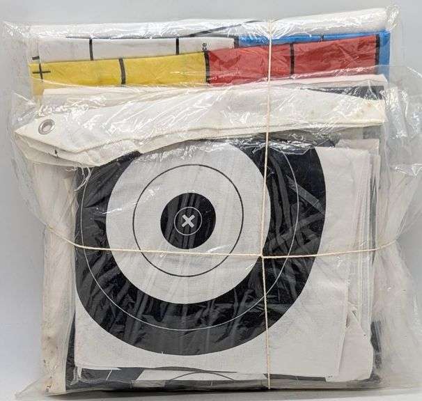 (AB) Cloth archery targets. Sheet sizes are (37"x37")(50"x50")(32"x32 ...