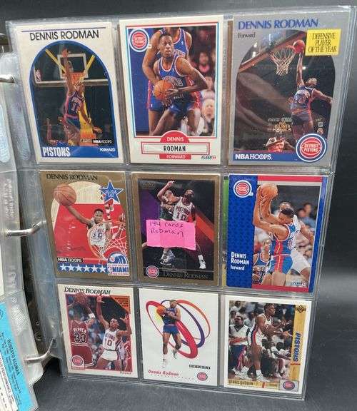 (O) 144 Dennis Rodman basketball collector cards - Kraft Auction ...