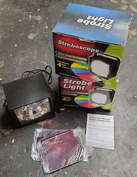 Two Variable Flash Speed Strobe Lights With Color Gels - Kraft Auction Service, LLC